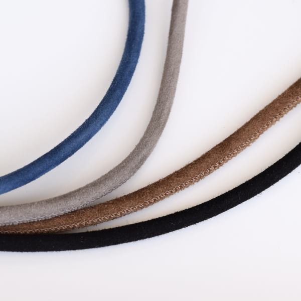 Veloursleder Collier 4mm Ø beige